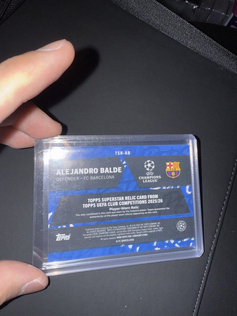 Alejandro Balde Topps Superstar Relic Card, Toys & Collectibles ...