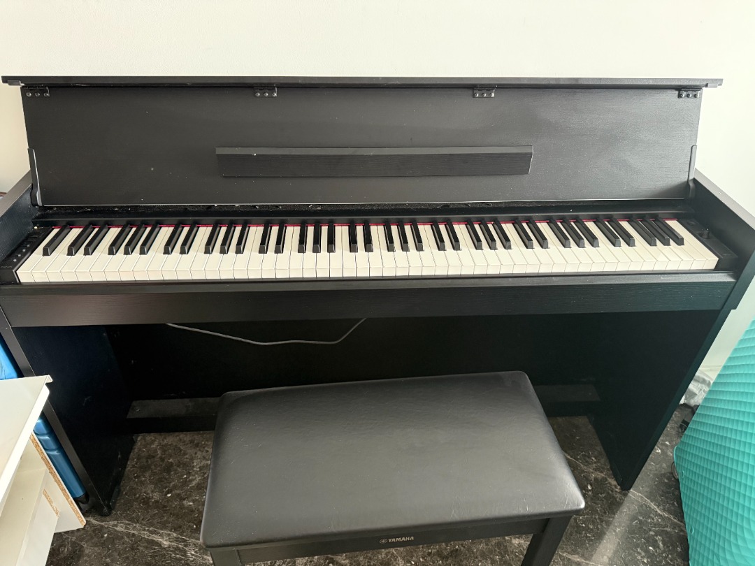 Black Digital Piano with Bench, Hobbies & Lifestyle, Musical ...