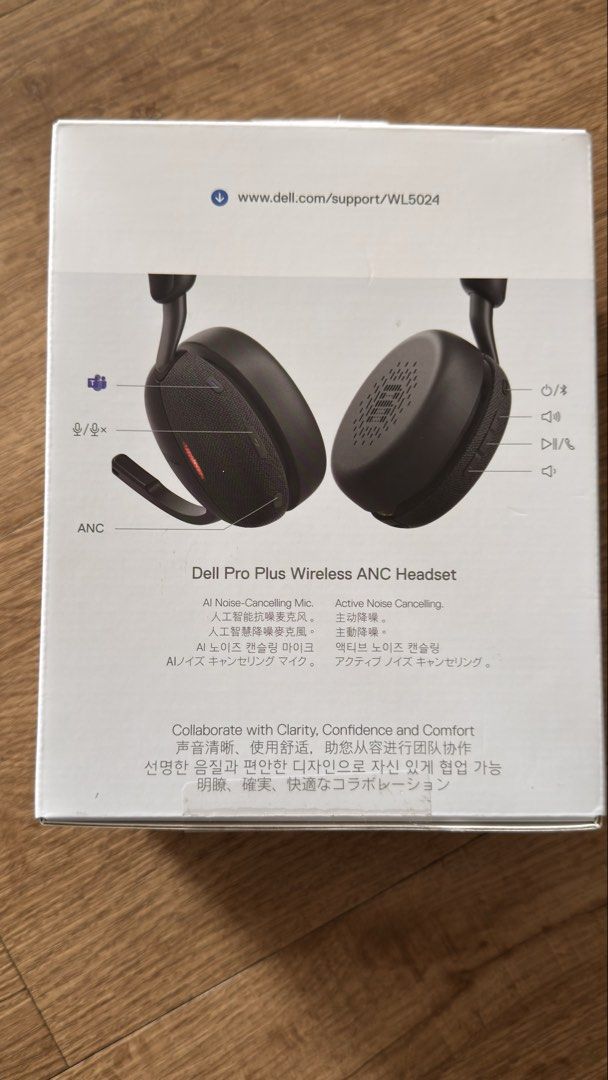 BRAND NEW Dell Pro Plus Wireless ANC Headset WL5024 (50H Battery ...