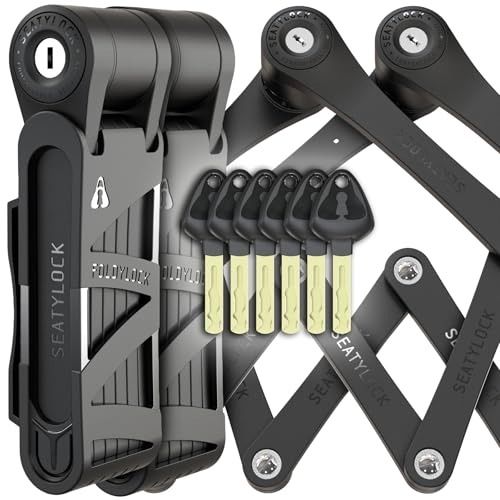 FoldyLock Compact Folding Bike Locks Set of 2 - 85cm Anti Theft with ...