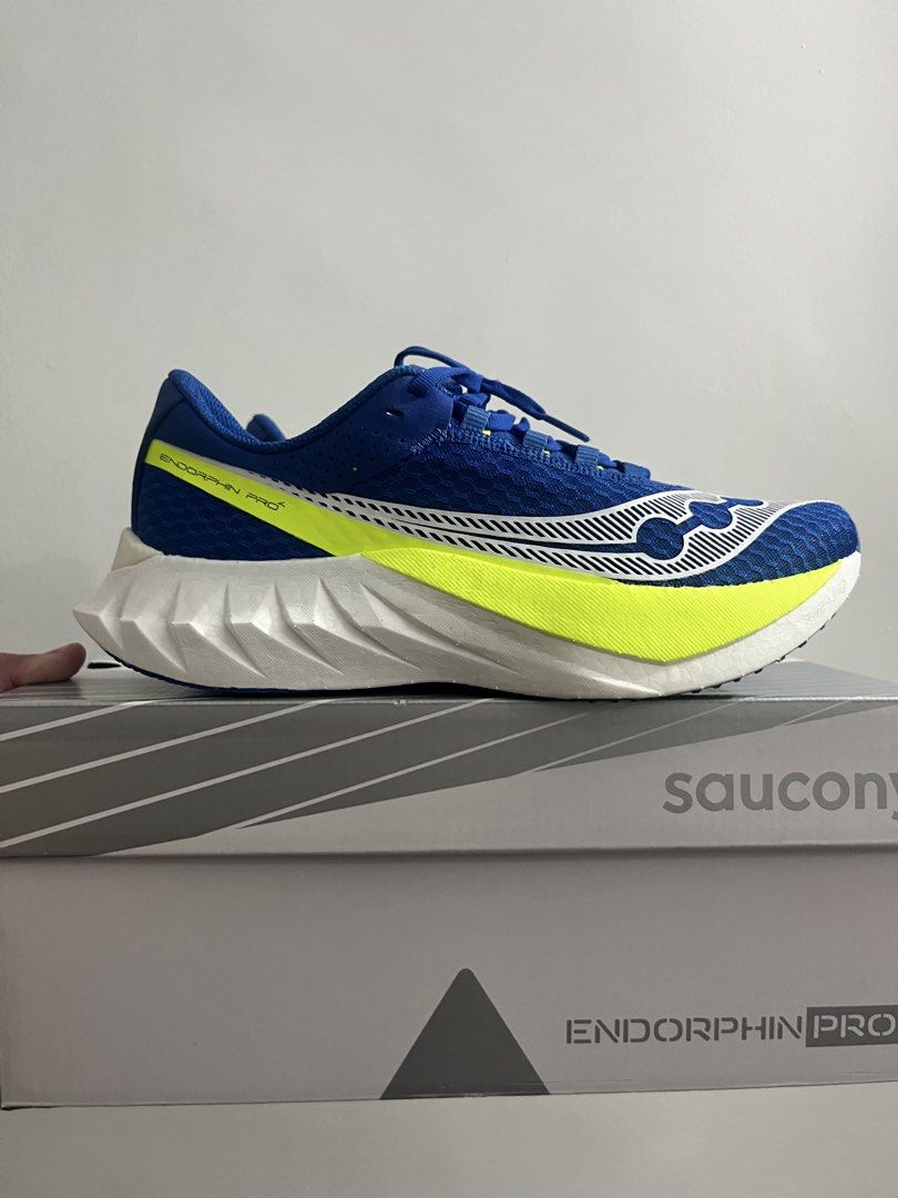 Saucony Endorphin Pro 4 Running Shoes Blue Neon Size 9, Men's Fashion ...