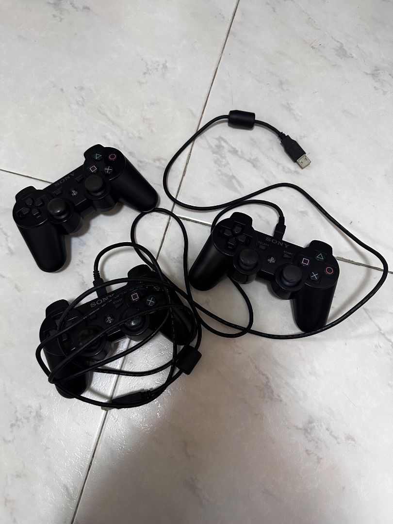 Sony PlayStation 3 (PS3) Console with Controllers & Fight Stick, Video ...