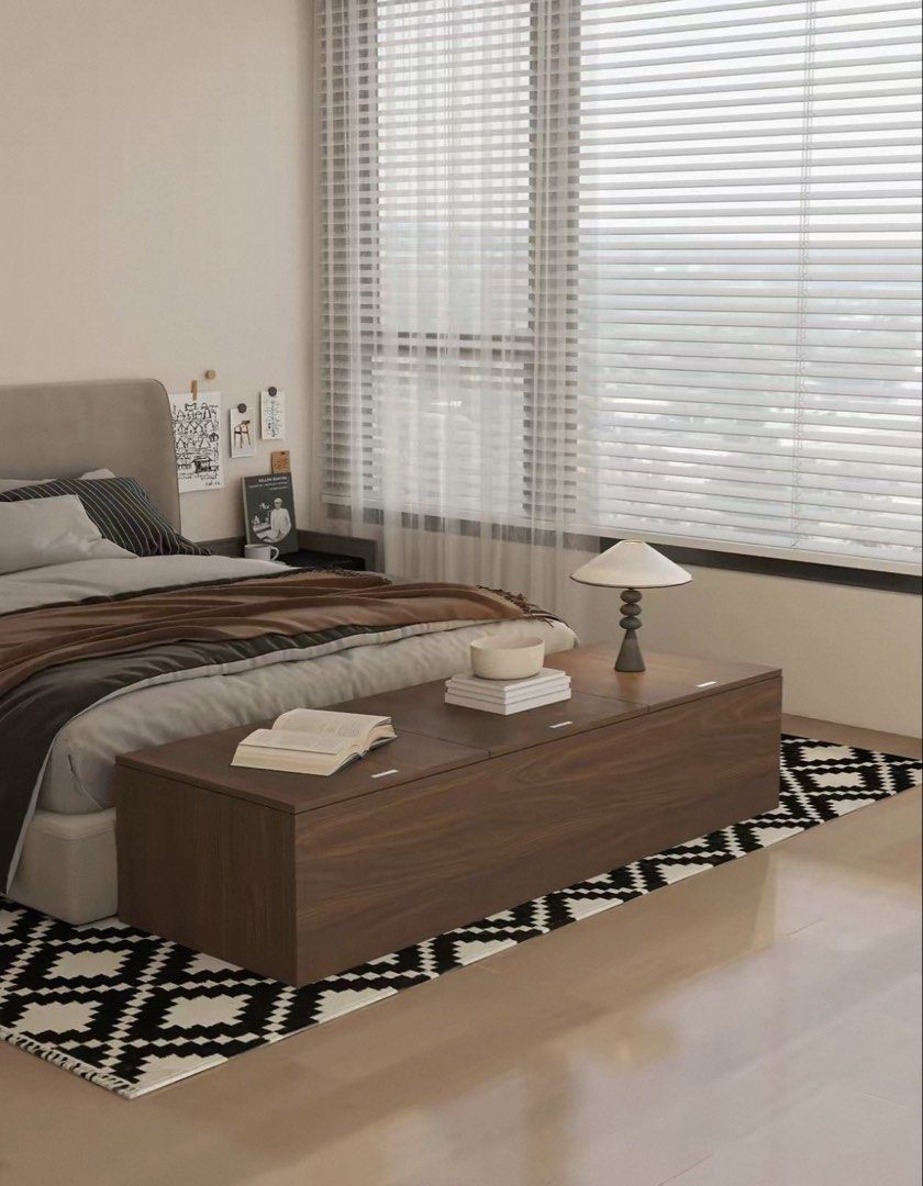 Wooden Storage Bench for Bedroom or Living Room, Furniture & Home ...
