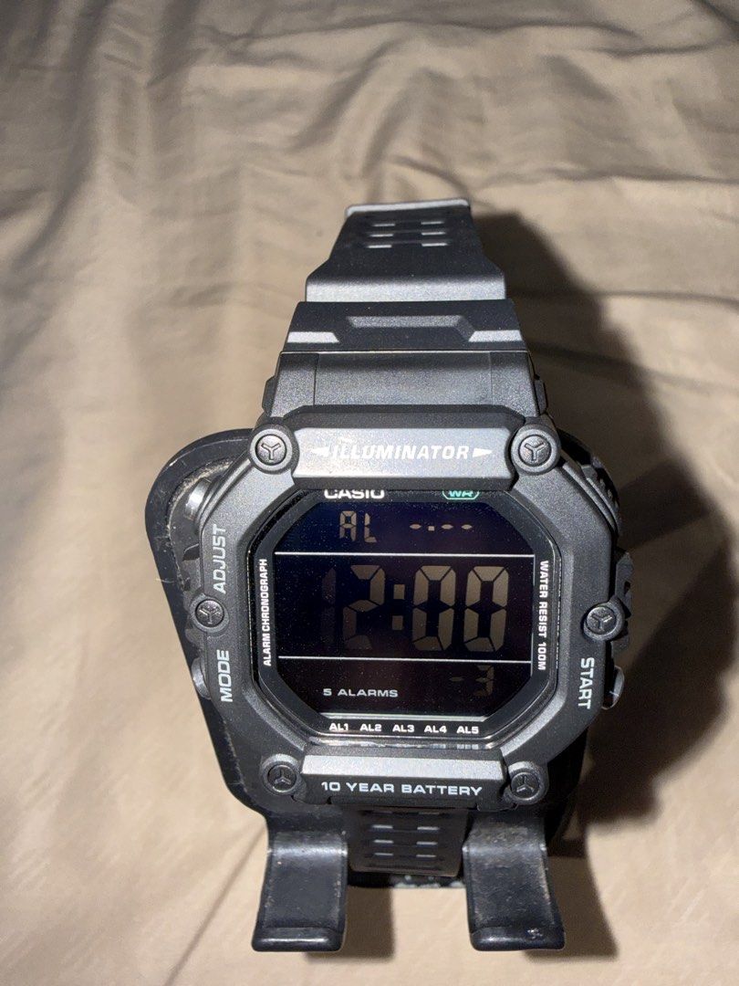 Casio Illuminator Digital Watch 10 Year Battery WR 100M, Men's Fashion ...