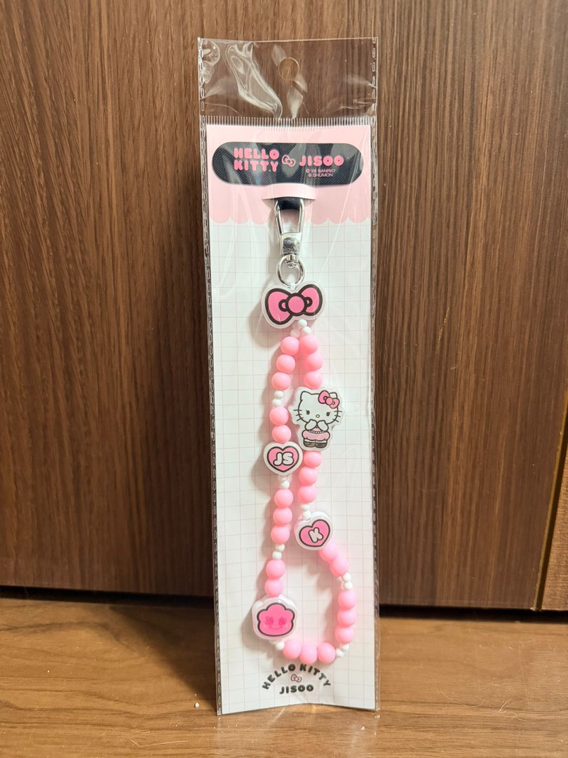 [HELLO KITTY x JISOO] Official Merch Collab 電話繩, 手提電話, 電話及其他裝置配件, 其他電子 ...