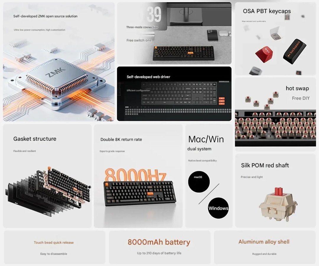 Keychron Z6 Ultra 8K Mechanical Keyboard, Computers & Tech, Parts ...
