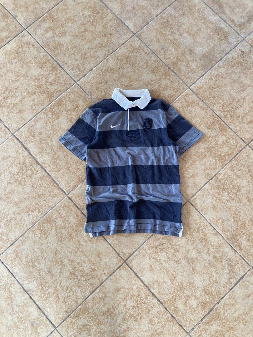Nike Rugby Polo Shirt Striped White Collar, Men's Fashion, Tops & Sets ...