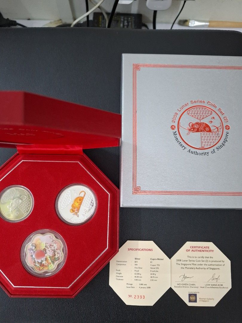 2008-lunar series coin set (2) rat.with box n cert, Toys & Collectibles ...