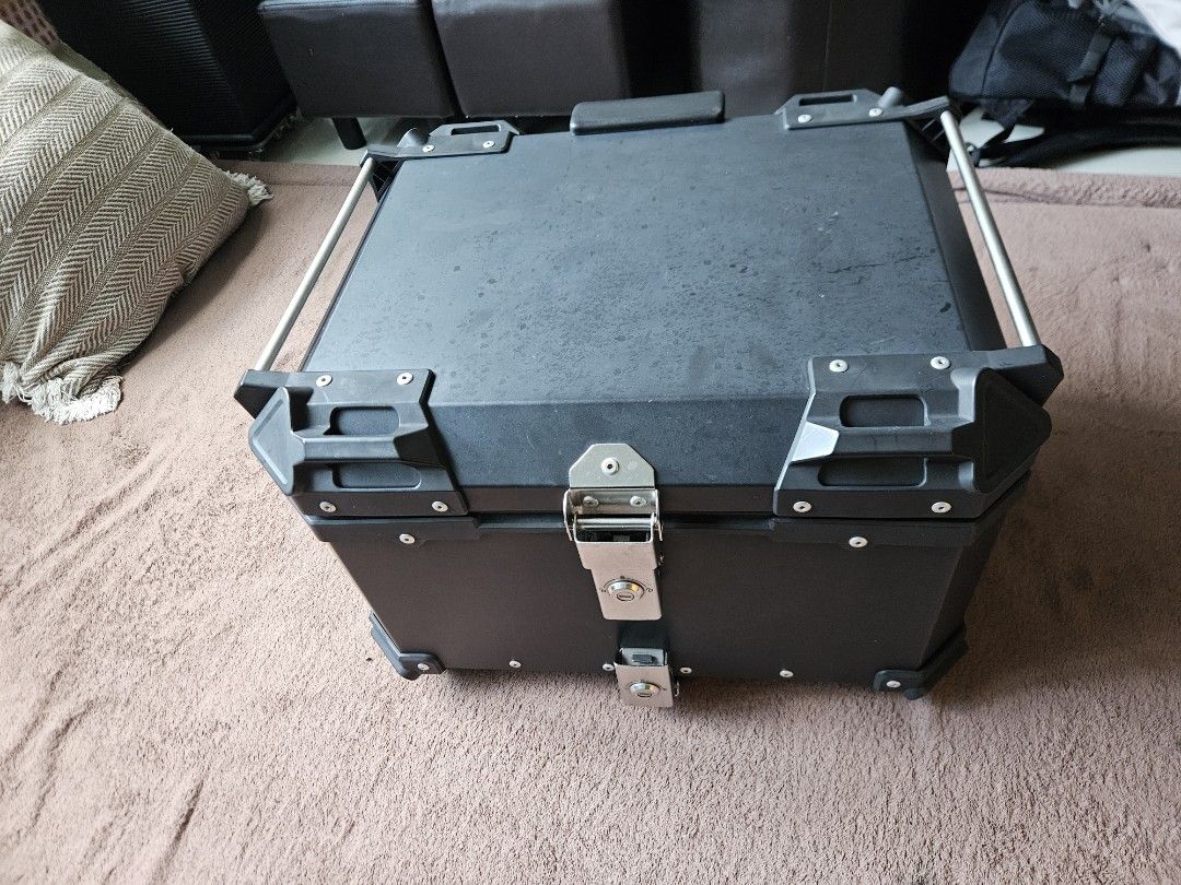 55L Motorcycle Waterproof Top Box Case - Motorbike Aluminium Plastic ...