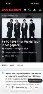 F4 FOREVER 1st World Tour Singapore 2026 Tickets, Tickets & Vouchers ...