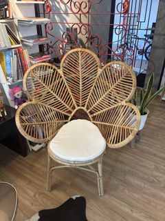 Castlery Rattan Wingback Chair with footrest, Furniture & Home Living ...