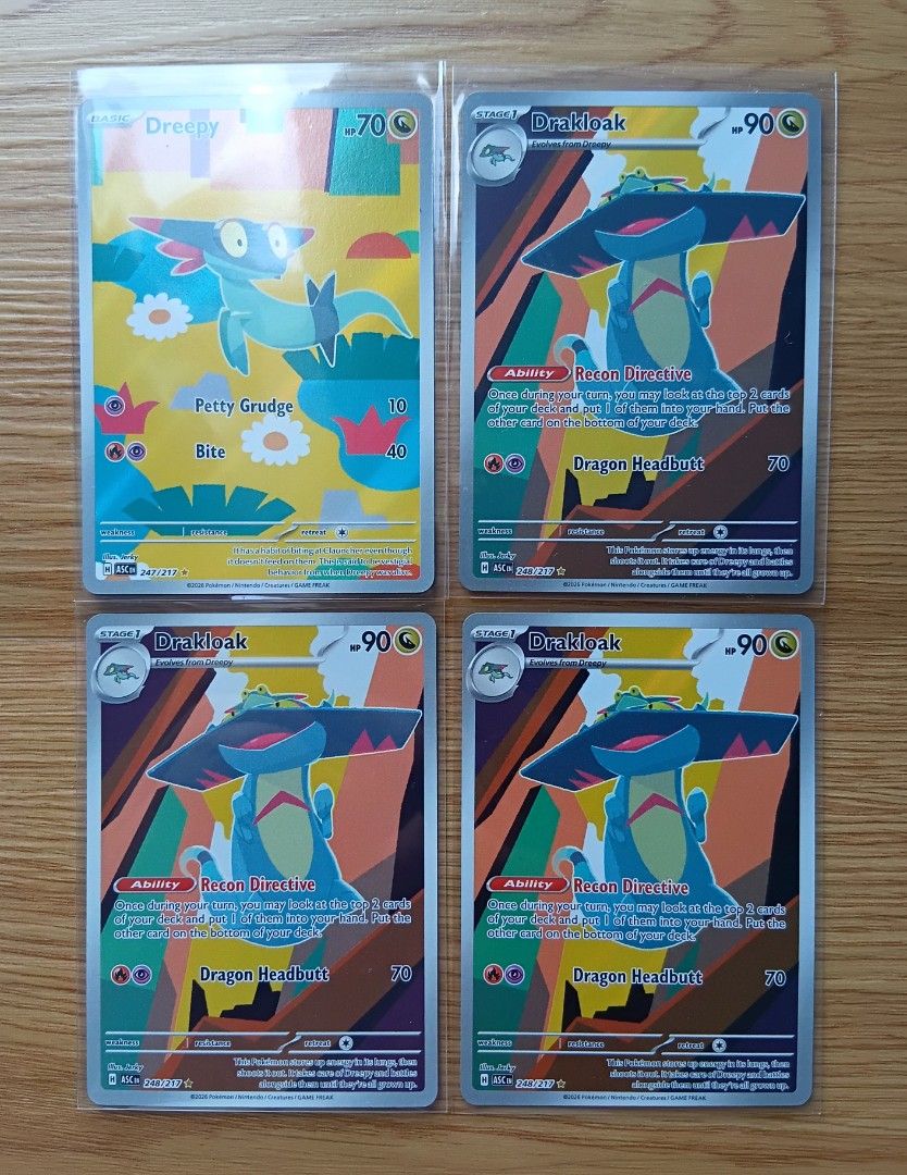 Dreepy Drakloak IR Ascended Heroes Pokemon Pokémon Cards, Toys ...
