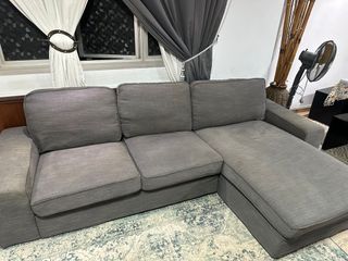 Tufted L-Shaped Sectional Sofa with Chaise, Furniture & Home Living ...