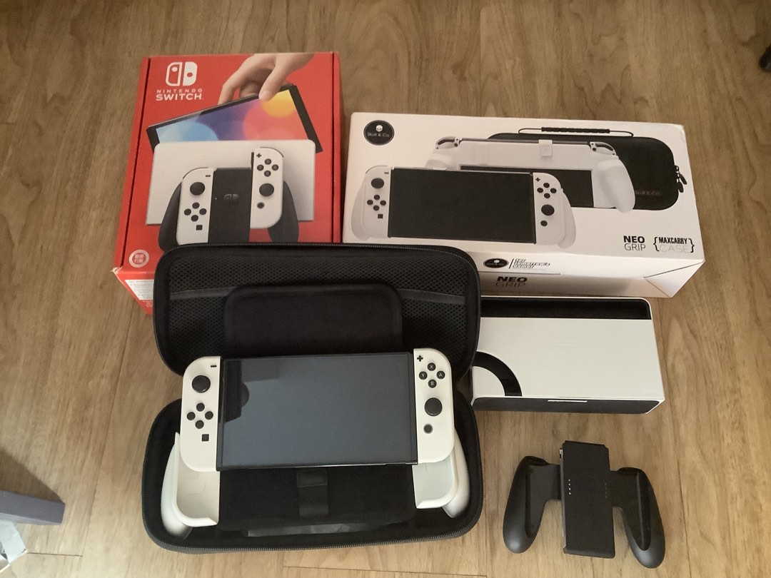 Nintendo Switch OLED with 2 Games & Case, Video Gaming, Video Game ...