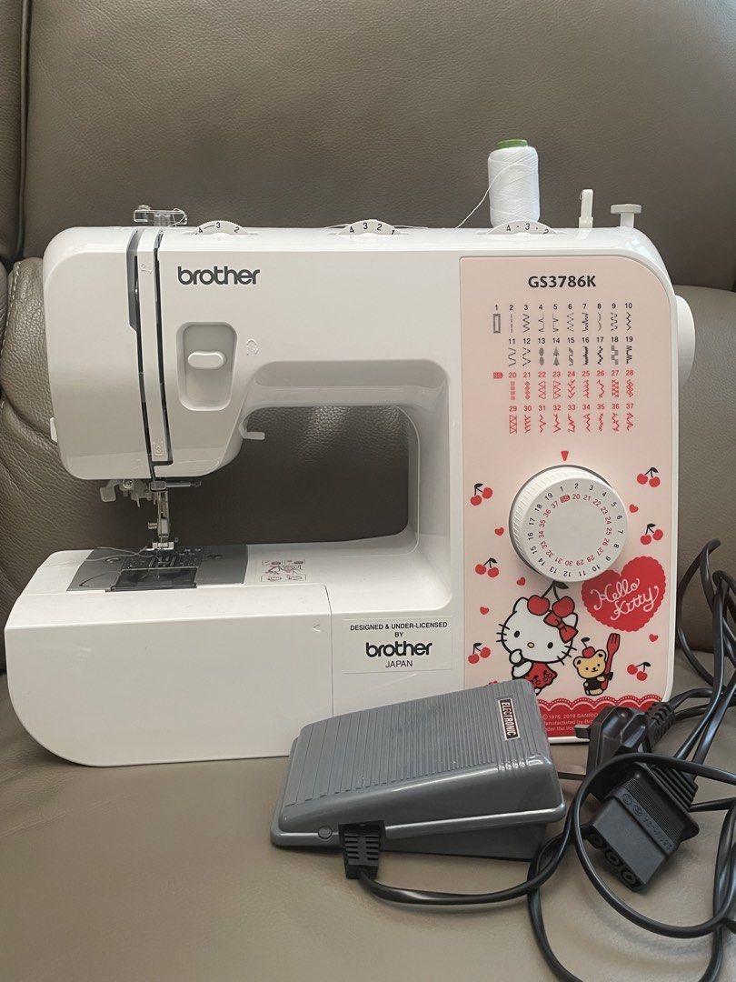 Brother 縫紉機 GS3786K Hello Kitty 版連腳踏, 家庭電器, 其他家庭電器 - Carousell