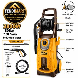 Ingco 20V Cordless Pressure Washer with 2.0Ah Battery, Furniture & Home ...