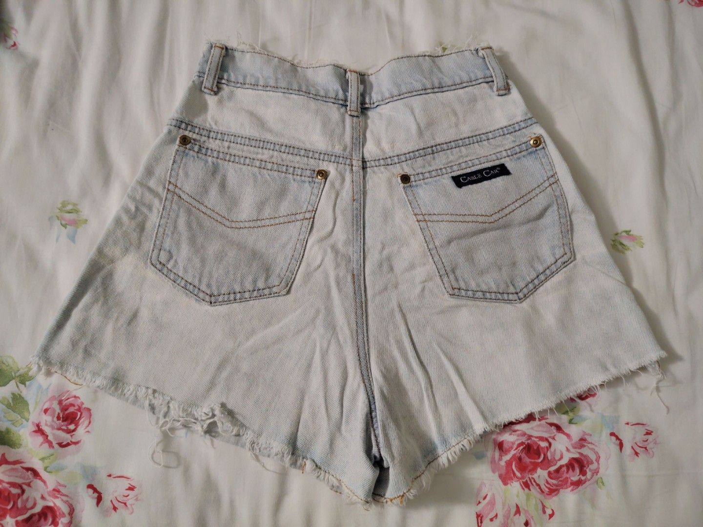 Light Blue High Waist Denim Short, Women's Fashion, Bottoms, Shorts on ...