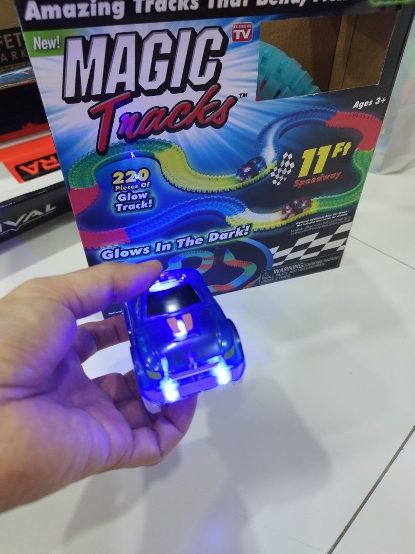 Magic Tracks Glow In The Dark Toy Car and Track Set, Toys ...