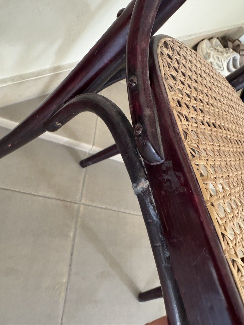 Set of 2 Vintage Chairs with Cane Seats, Furniture & Home Living ...