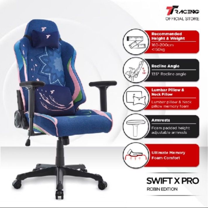 T-Racing Swift X Pro Robin Edition Gaming Chair, Furniture & Home ...