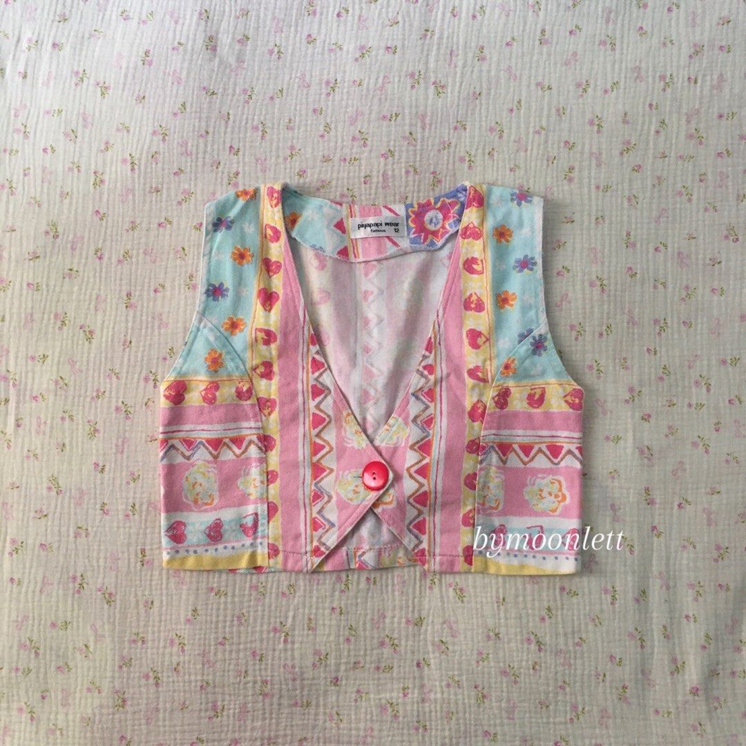 Vest patchwork cute coquette colorfull pinterest, Fesyen Wanita ...