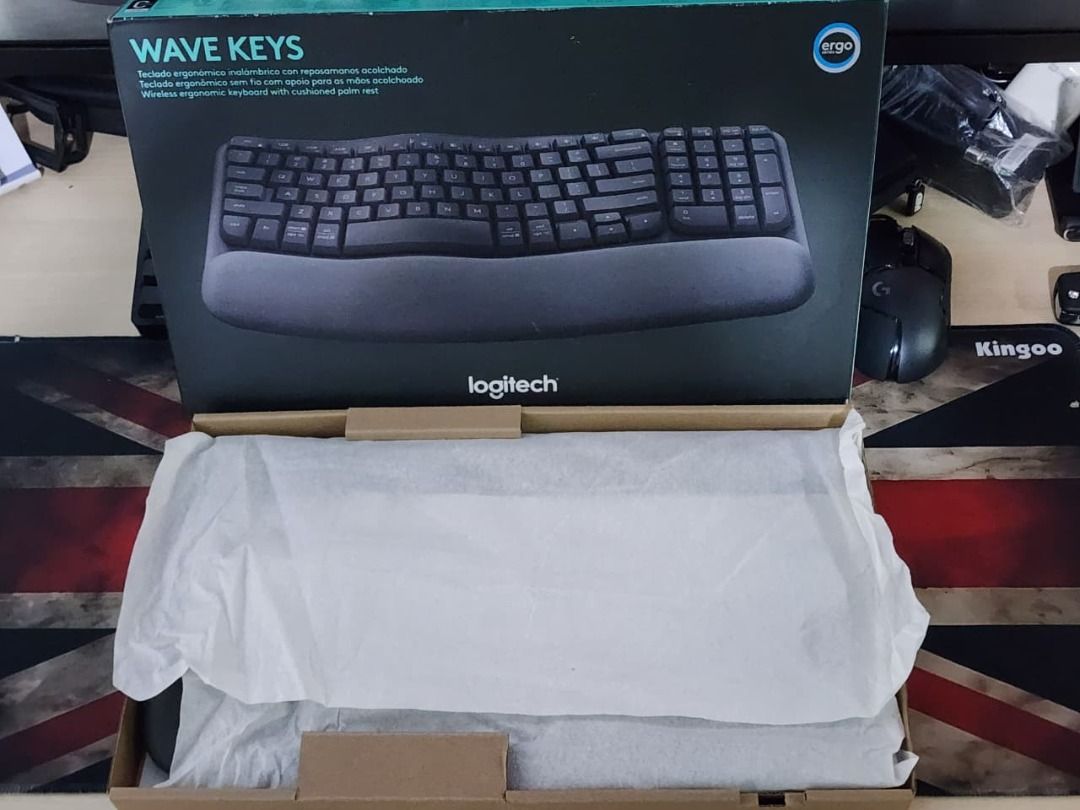 Wireless Keyboard Logitech Wave keys, Elektronik, Bagian Komputer ...