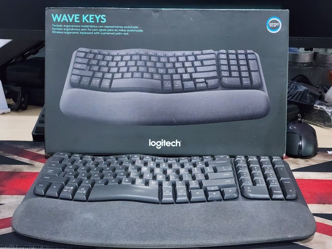 Wireless Keyboard Logitech Wave keys, Elektronik, Bagian Komputer ...