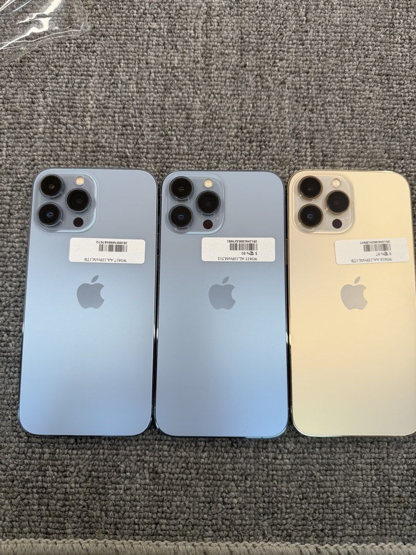 13 pro max 1tb 港版 雙咭金/blue, 手提電話, 手機, iPhone, iPhone 13 系列 - Carousell