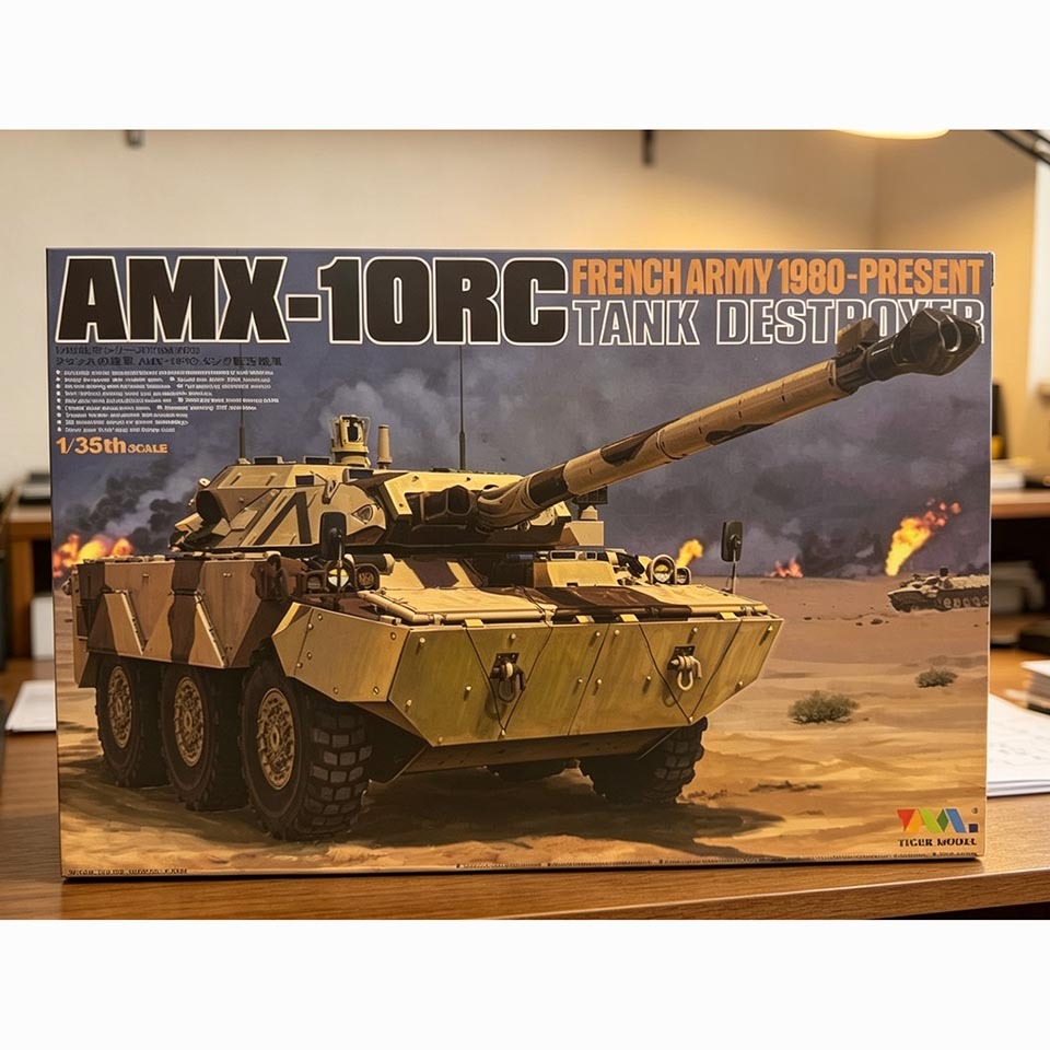 【拼裝模型_戰車】1/35 1:35 TIGER MODEL 4609 法國 1980 AMX-10RC 坦克驅逐戰車, 興趣及遊戲, 玩具 ...