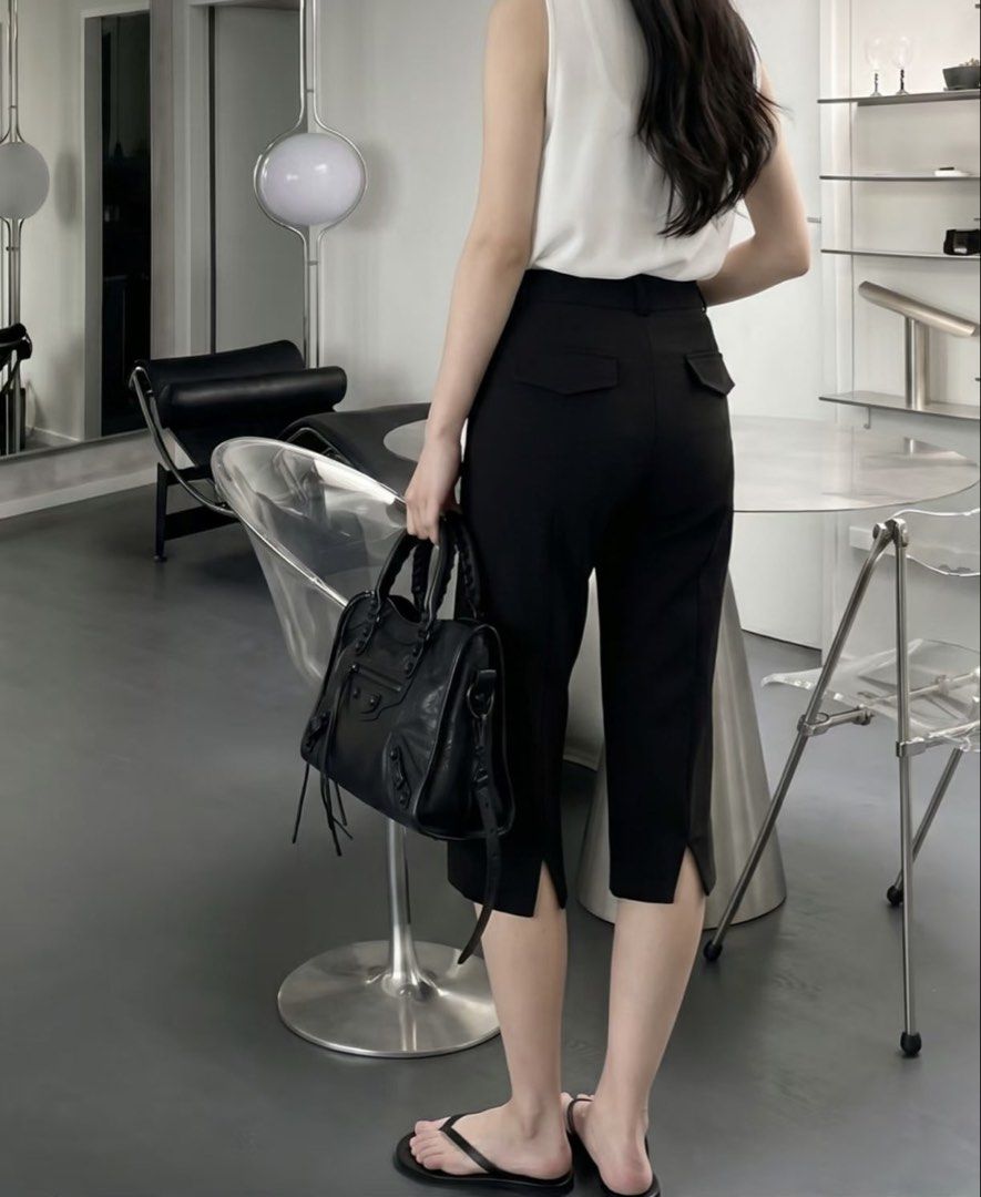 六分長西褲 Jennie Capri 韓國製造, 女裝, 褲＆半截裙, 其他下身 - Carousell