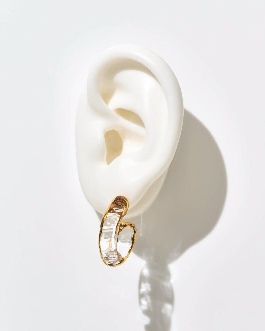 日本Luce Macchia手作玻璃耳環 Japanese Handmade Glass Earrings, 女裝, 飾物及配件, 耳環 ...