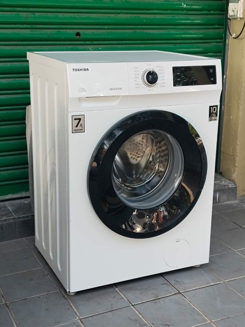 Used Toshiba inverter front load hot washer 7.5kg, washing machine ...