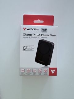 Verbatim Charge 'n' Go Magnetic Wireless Power Bank 10000mAh, 手提電話, 電話及 ...