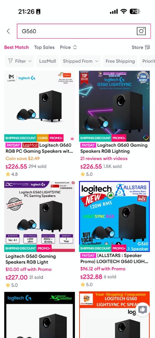 Logitech G560 LIGHTSYNC RGB PC Gaming Speakers, Audio, Soundbars ...