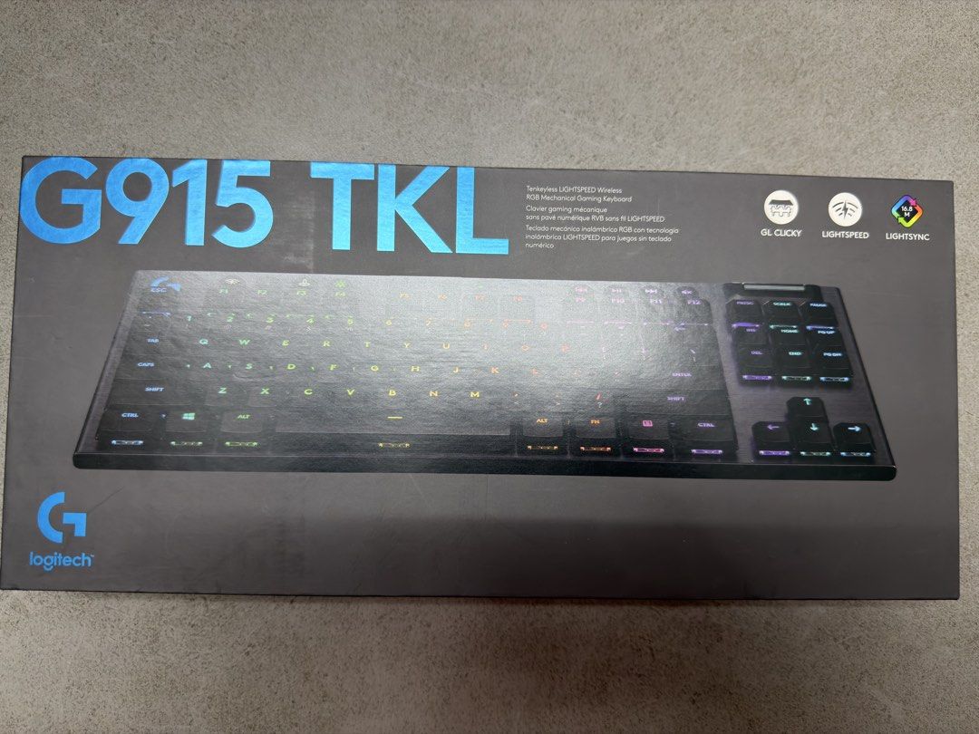 Logitech G915 TKL LIGHTSPEED Wireless RGB Mechanical Gaming Keyboard ...