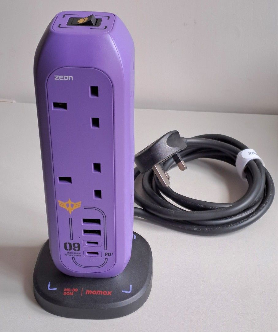 MOMAX x 機動戰士高達 ONEPLUG PD20W 2A2C 11位拖板US11UKGDU, 家庭電器, 轉插器及插頭 - Carousell