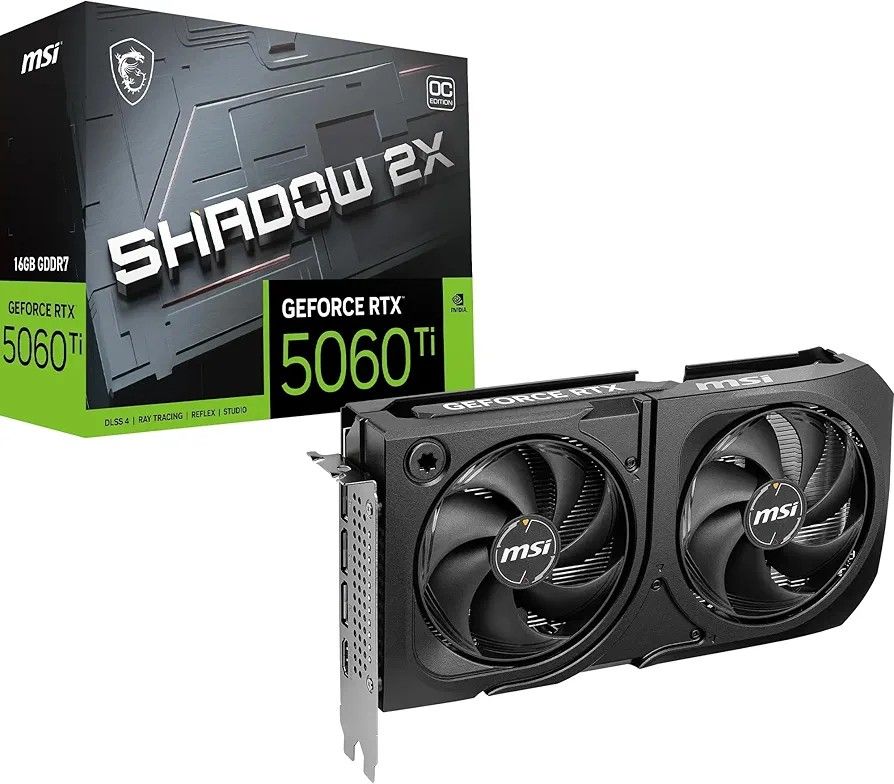 MSI GeForce RTX 5060 Ti Shadow 2X OC 16GB GDDR6, Computers & Tech ...