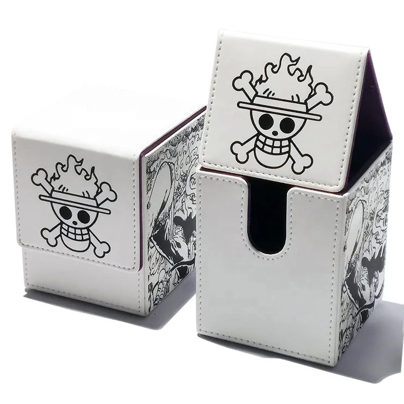 One Piece Nika Luffy Card Storage Box High-End Leather Magnetic Card ...