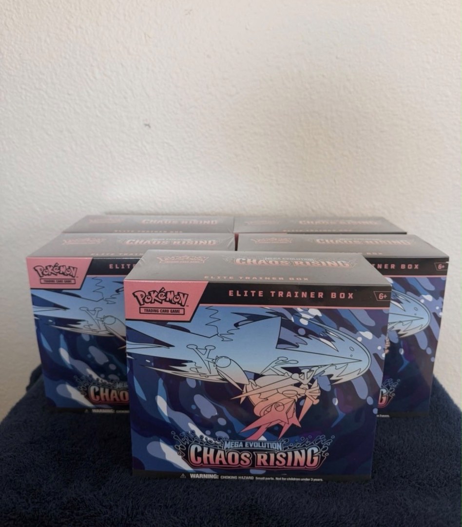 Pokemon TCG Mega Evolution Chaos Rising Elite Trainer Boxes (5 ...