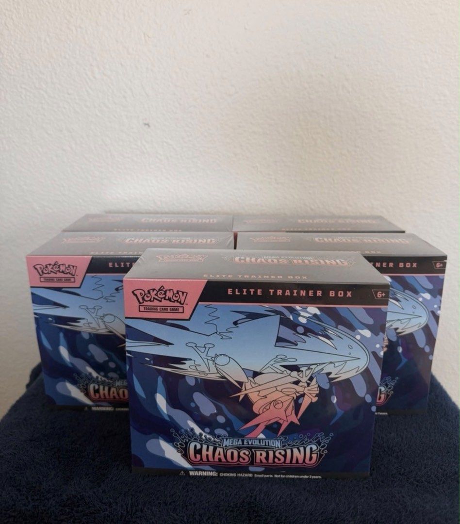 Pokemon TCG Mega Evolution Chaos Rising Elite Trainer Boxes (5 ...