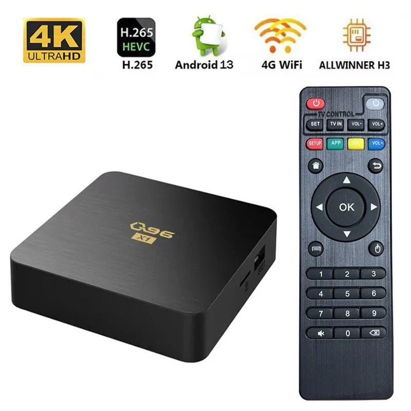 Q96 X1 TV Box Android 13 Allwinner H3 Quad Core Smart TV Box 4G WIFI 4K ...
