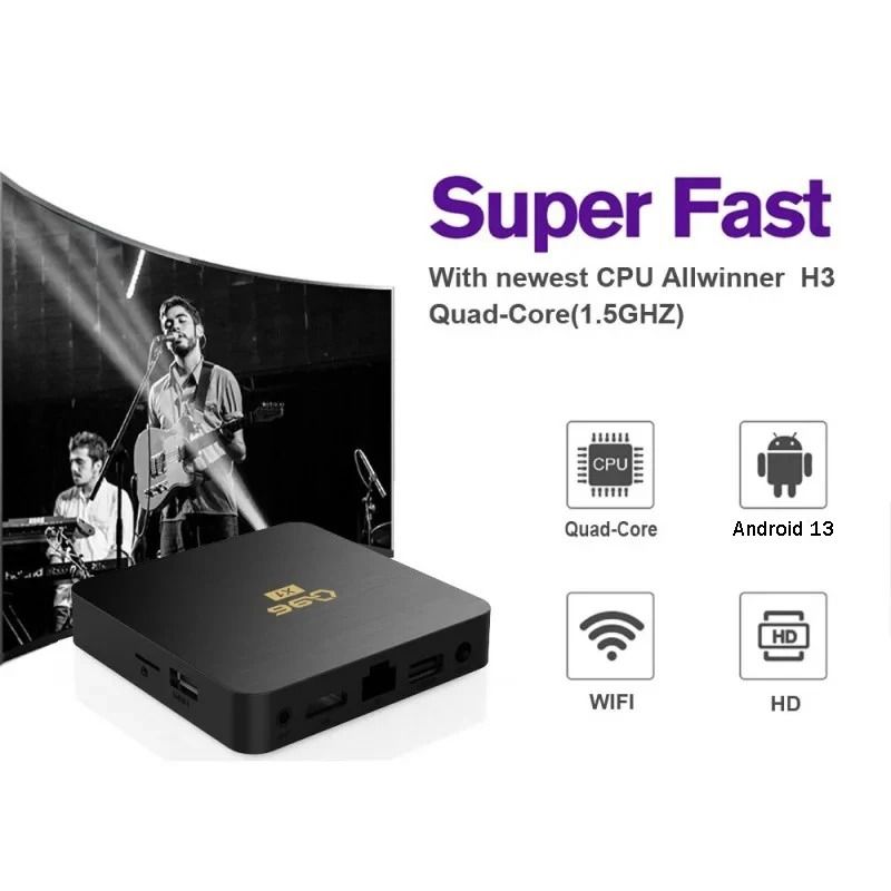 Q96 X1 TV Box Android 13 Allwinner H3 Quad Core Smart TV Box 4G WIFI 4K ...