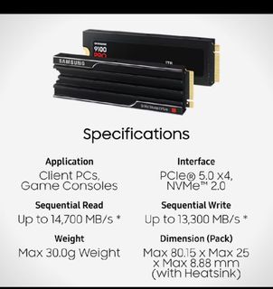 Samsung 980 PRO 1TB PCIe 4.0 NVMe M.2 SSD, Computers & Tech, Parts ...