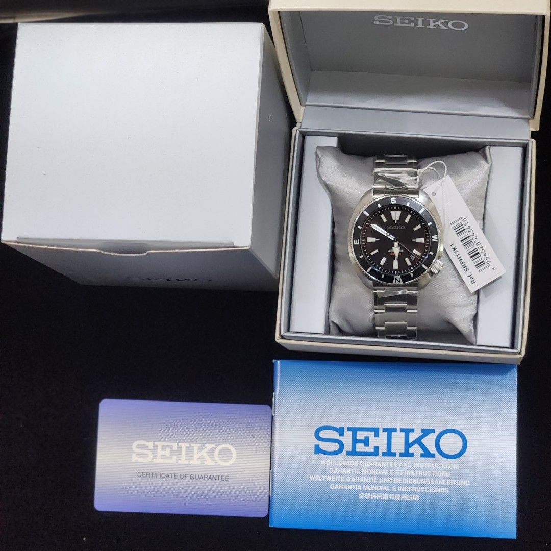 SEIKO Prospex Black Dial Land Tortoise Mens Automatic Watch 42.4mm 200m ...