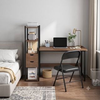 ⚖️ Home Study Table Computer Work Table | Integrated Bookshelf Home ...