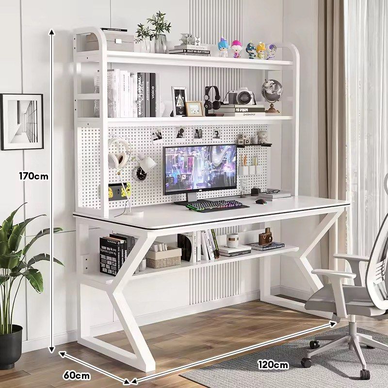 ⚖️ Home Study Table Computer Work Table | Integrated Bookshelf Home ...