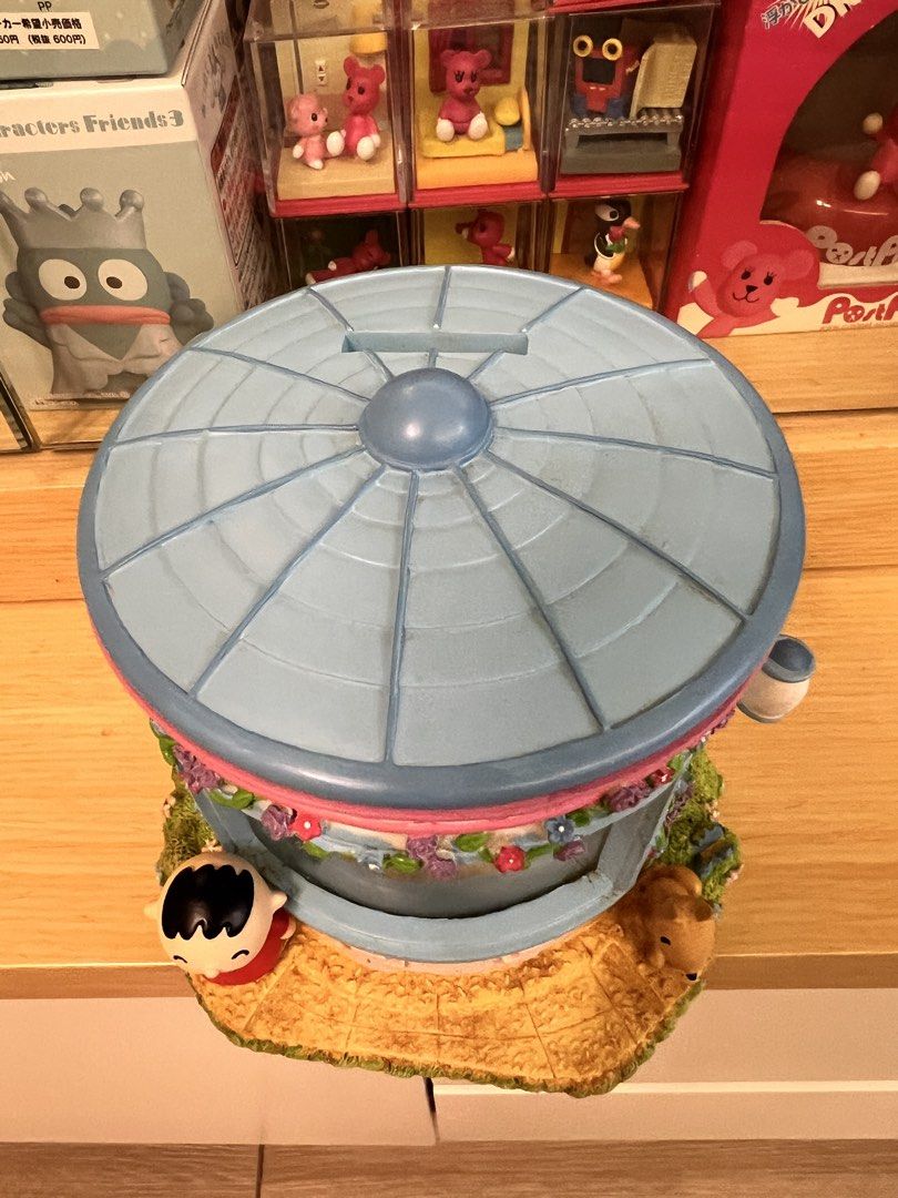 中古 Sanrio 大口仔 大寶 minna no tabo 錢罌 錢箱 收納 儲錢罐 存錢箱 擺設 樹脂, 興趣及遊戲, 玩具 & 遊戲類 ...