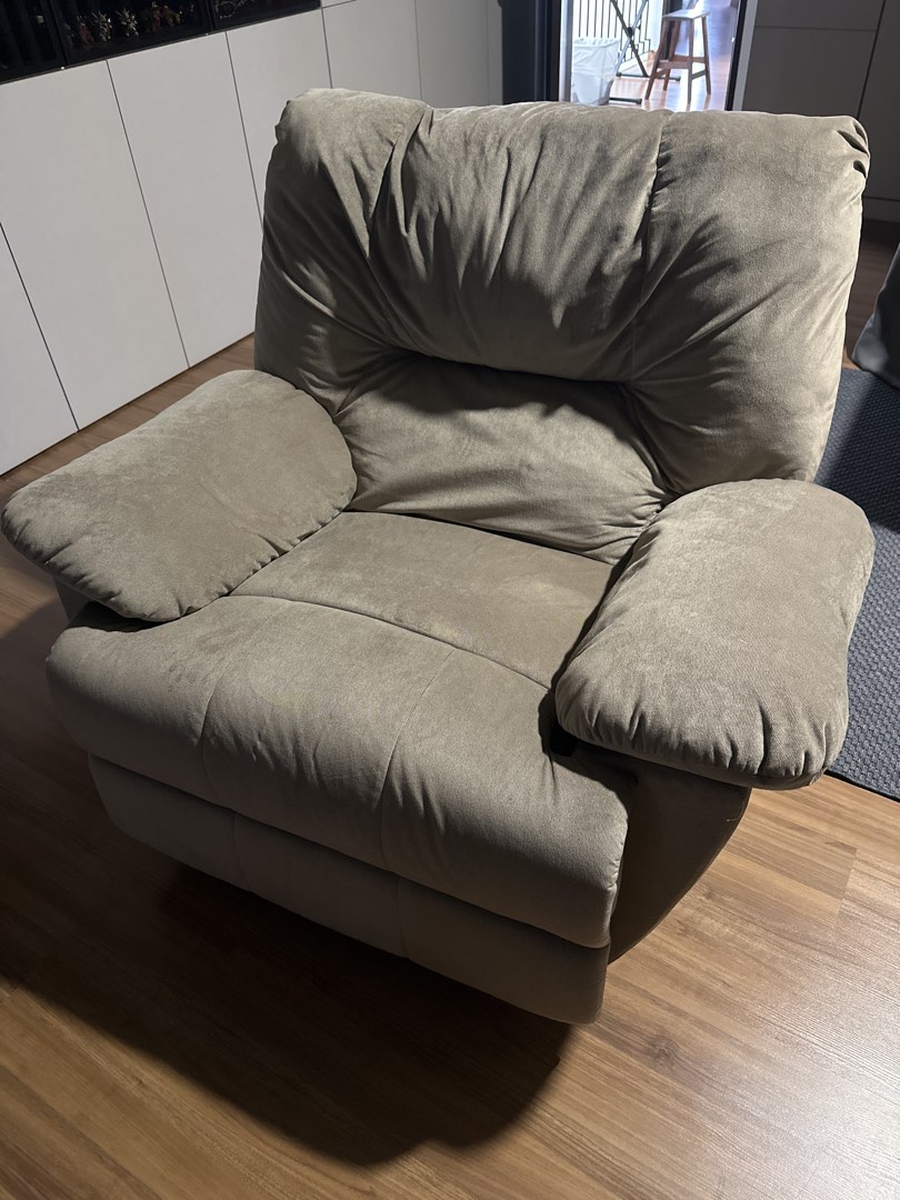 Comfortable Fabric Recliner Armchair, Furniture & Home Living ...