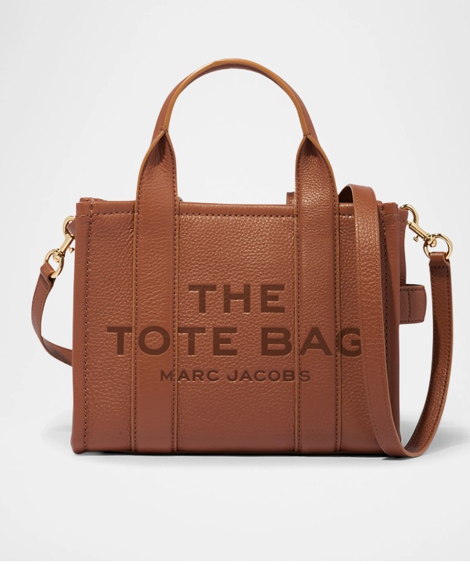 Marc Jacobs The Small Leather Tote Bag in Argan Oil Color, Women's ...