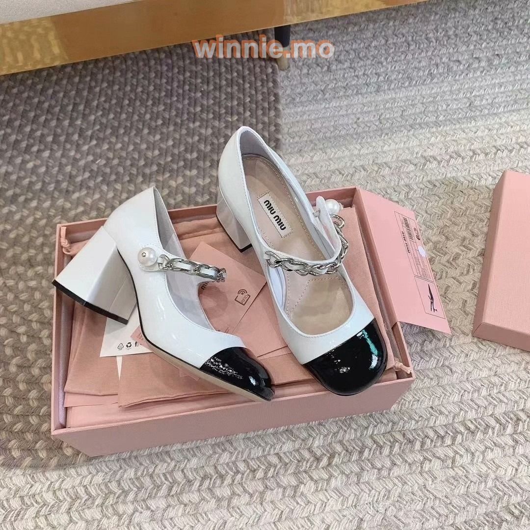 全新 MIU MIU 高跟鞋 瑪麗珍鞋, 女裝, 鞋, 高跟鞋 - Carousell